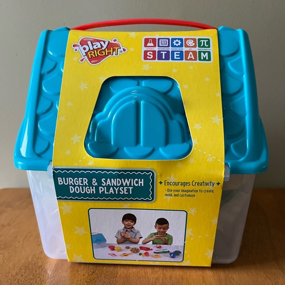 play right | Toys | Play Right Burger Sandwich Dough Playset S T E A M ...